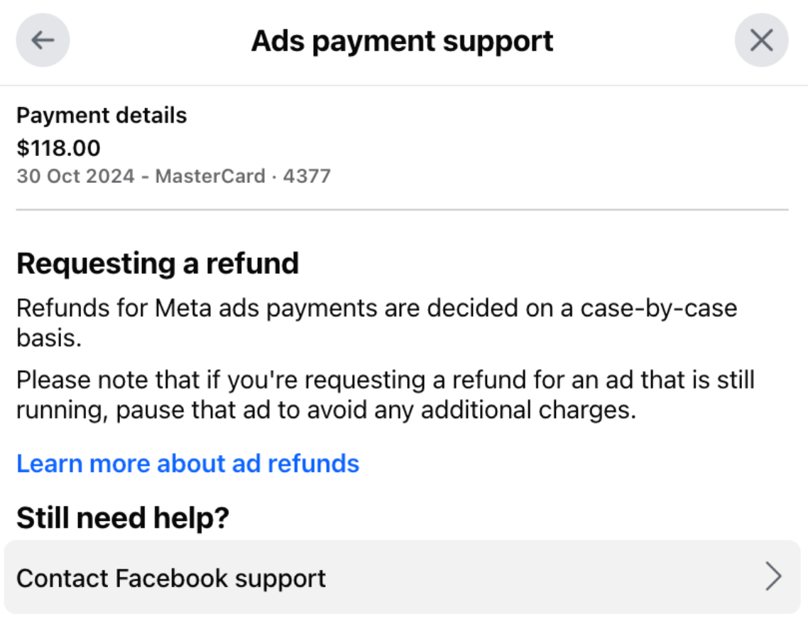 What is Meta's Ad Refund Process?